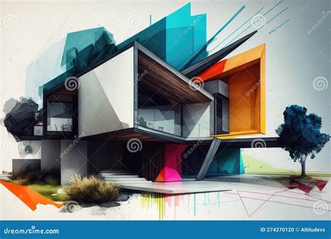 Geometric House Art