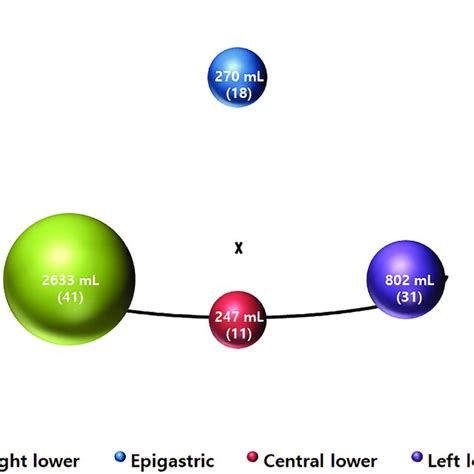 A Bubble Chart Overlapped With Schematic Of Abdomen Shows Distribution Download Scientific