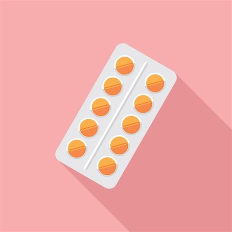 Premium Vector Pills In Blister Flat Icon