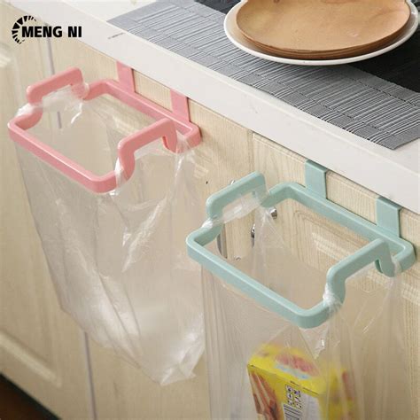 Mengni ห้องครัวแขวนตู้ประตูชั้นวางขยะประตูกลับถุงขยะชั้นเก็บถุงพลาสติกชั้นวางถังขยะสามารถยึด