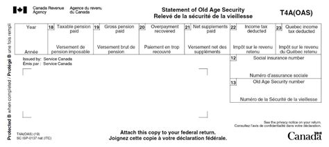T4a Oas Statement Of Old Age Security Canada Ca Vieillesse