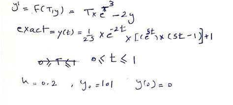 Solved Y′ft1ytxeπ3−2y Exact