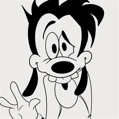 Goofy Black And White