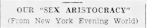 Our “sex Aristocracy” 1929 A Response To Constance Eaton