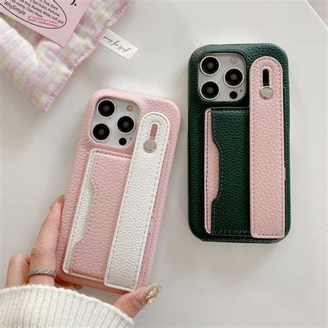 모이닷컴 아이폰 15 14 13 12 프로 맥스 카드 수납 가죽 투톤 밴드 스트랩 실리콘 범퍼 케이스