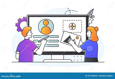 Conceito De Desenvolvimento Do Ui Ux Ilustração Do Vetor Ilustração