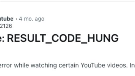 How To Resolve Youtube Error Code Resultcodehung Youtube
