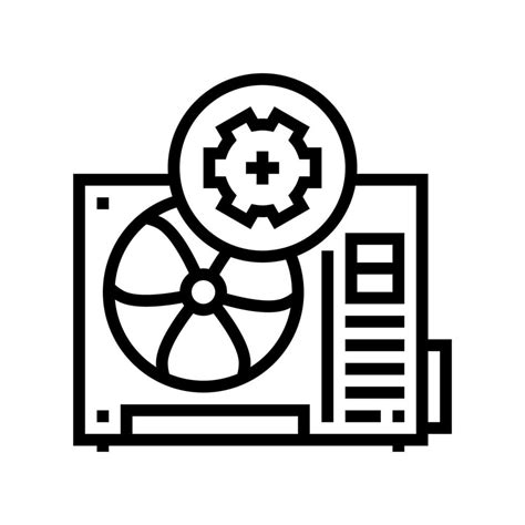 Conditioner Block Working Process Line Icon Vector Illustration Vector Art At Vecteezy