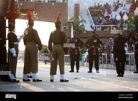 Indian Border Security Force Soldiers And Pakistani Counterpart Doing