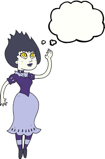 자유형 그린 생각 거품 만화 뱀파이어 소녀 흔들리는 공중에 대한 스톡 벡터 아트 및 기타 이미지 공중 귀여운 기이함