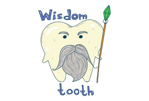 Wisdom Tooth Funny Old Magician Tooth With A Magic Wand T Shirt