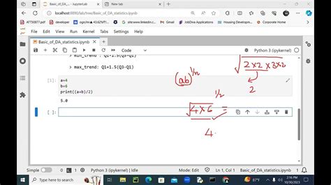 Data Analysis Using Python Statistics Mean Median Mode Etc Part 1 Youtube