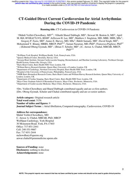 Pdf Ct Guided Direct Current Cardioversion For Atrial Arrhythmias