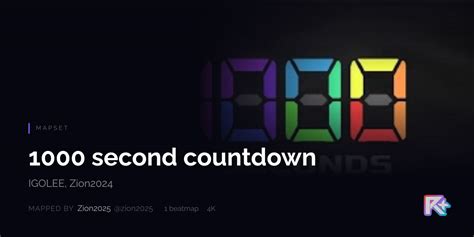 1000 Second Countdown By Igolee Zion2024 Rhythm Plus Music Game
