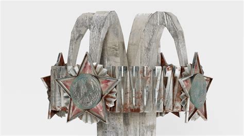 Old Metallic Rusted Stella Monument Da1 Model Turbosquid 1965214