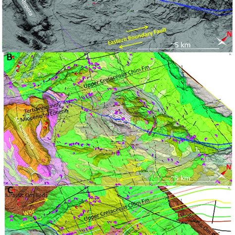 a oblique view of bare earth lidar with sun shading in the area of