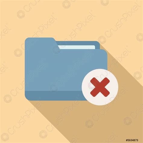 Rejected Folder Icon Flat Vector Design Web Stock Vector 5654873 Crushpixel