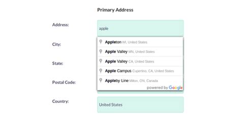 Address Auto Complete Rapid Fill SuiteCRM Module