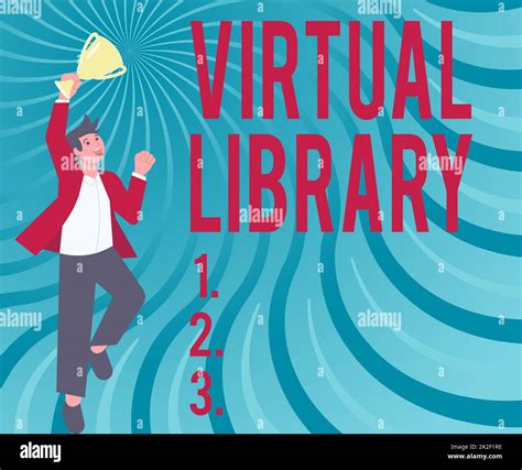 Inspiration Showing Sign Virtual Library Word Written On Virtual Library Gentleman Jumping