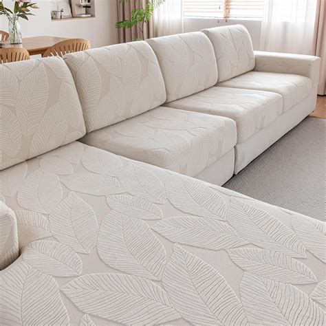 L Shaped Leaf Cushion Slipcover Sofa Couch Cover Teasel Home