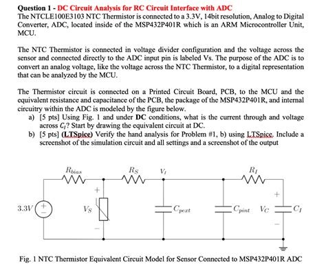 Question DC Circuit Analysis For RC Circuit Chegg