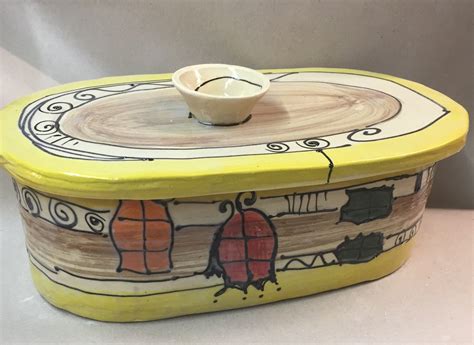 Large Rustic Oval Bread Pot Bread Box Bread Box Etsy