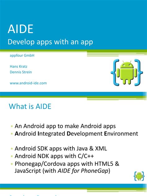 Aide Android Integrated Development Environment Pdf Android Operating System Java