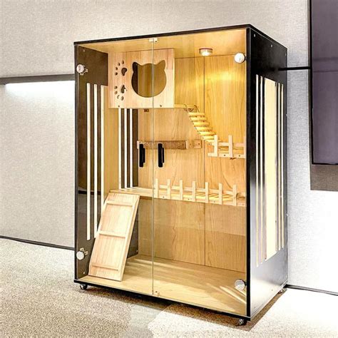 （sg Spot）solid Wood Cat Cage Villa Super Large Luxury Cat House Indoor