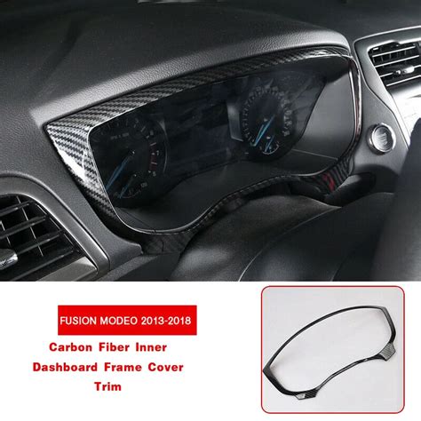 Carbon Fiber Dashboard Frame Trim Dash Panel Cover Trim For Ford Fusion