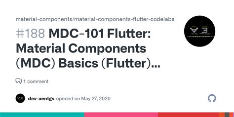 MDC Flutter Material Components MDC Basics Flutter Minor Issue Issue Material