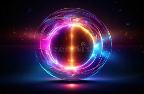 Glowing Cosmic Sphere In Space Stock Illustration Illustration Of Glowing Luminous 321394062