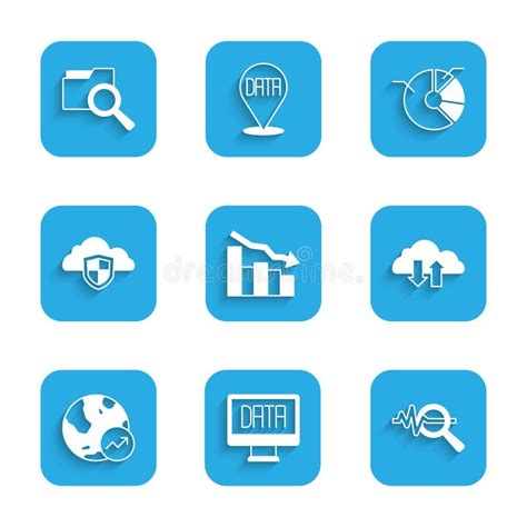 Set Financial Growth Decrease Data Analysis Search Data Cloud