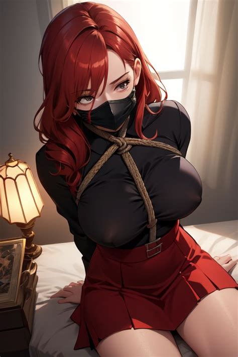 Hot Redhead Secretary Bound Mask Gagged By Animebondageart On Deviantart