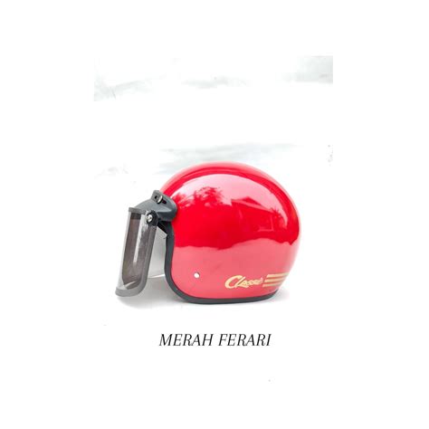 Jual Helm Classic Full Leher Kaca Packing Aman Shopee Indonesia