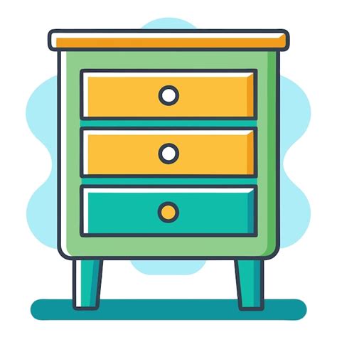 나이트 스탠드 클리파트 터 아트 및 일러스트레이션 프리미엄 Ai 생성 벡터