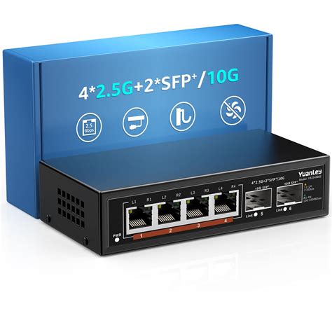 6 Port 2 5g Umanaged Ethernet Switch 4 X 2 5g Base T Ports 2 X 10g Sfp Compatible With 100