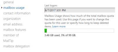 Check Users Mailbox Storage Usage Size In Office Exchange Tech Journey