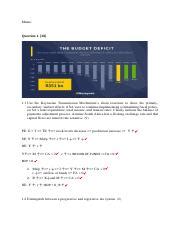 Memo TEST Pdf Memo Question Use The Keynesian Transmission Mechanism S Chain