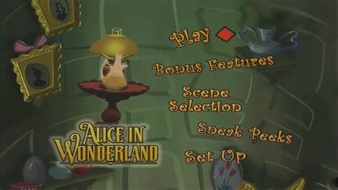 Alice In Wonderland 1951 Dvd Menu Walkthrough Youtube
