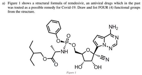 Solved Figure Shows Structural Formula Of Remdesivir An Antiviral