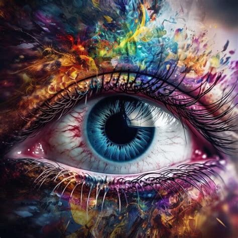 Premium Ai Image Close Up Eye Macro Photography