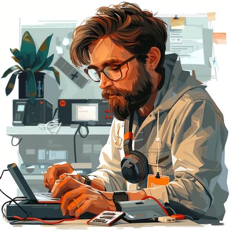 Mobile App Developer Data Scientist A Illustration Premium Ai Generated Image