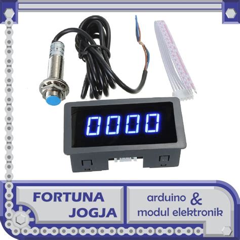 Jual Modul Tachometer 4 Digit Display Rpm Sensor Kecepatan Proximity Sensor Shopee Indonesia