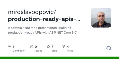 Github Miroslavpopovicproduction Ready Apis Sample 3 A Sample Code For A Presentation