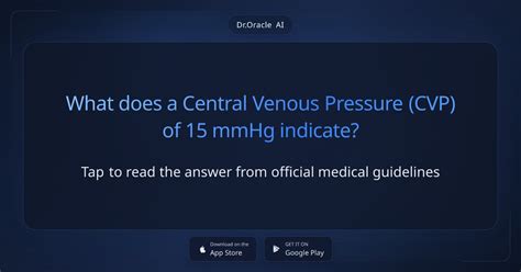 What Does A Central Venous Pressure Cvp Of 15 Mmhg Indicate