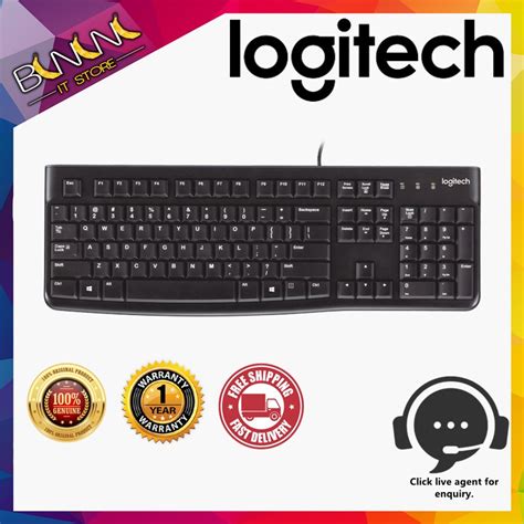 LOGITECH Wired Keyboard K120 With Quiet Typing Comfortable Spill Resistant Design Plug And