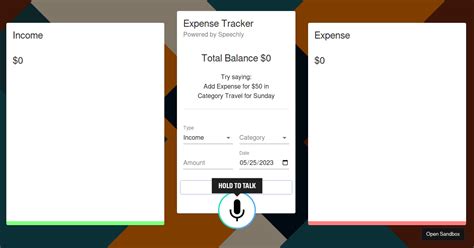 Expense Tracker Codesandbox