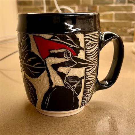 Ceramic Mug Pottery Mug Handmade Coffee Mugtea Mug Sgraffito Mug