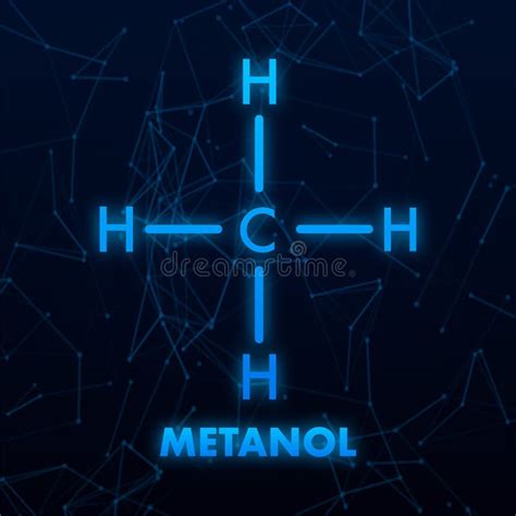 Methanol Chemical Formula Structure With Plexus Effect Representing