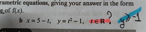 Guys Need Help In Parametric Equation P4 R Alevel